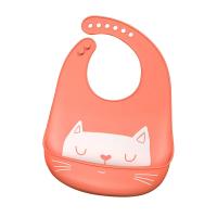 China Animal Pattern Waterproof Infant Bibs Silicone Plain Baby Drooling Bib for sale