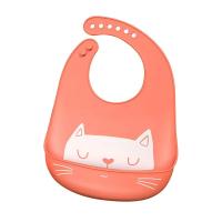 China Animal Pattern Waterproof Infant Bibs Silicone Plain Baby Drooling Bib for sale