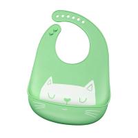 China Animal Pattern Waterproof Infant Bibs Silicone Plain Baby Drooling Bib for sale