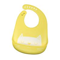 China Animal Pattern Waterproof Infant Bibs Silicone Plain Baby Drooling Bib for sale
