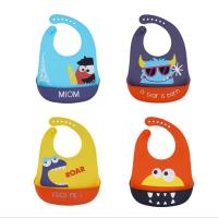 China Disposable Food Catcher Bib Waterproof Eating Bibs Soft Silicone Pockets For Infants for sale