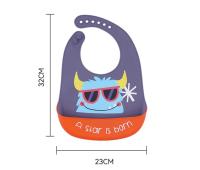 China Disposable Food Catcher Bib Waterproof Eating Bibs Soft Silicone Pockets For Infants for sale