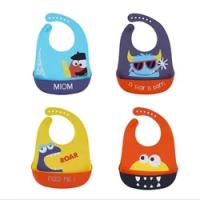 China Disposable Food Catcher Bib Waterproof Eating Bibs Soft Silicone Pockets For Infants for sale
