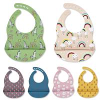 China Silicone Infant Drool Bibs 100% Food Grade Eco Friendly Custom Logo for sale