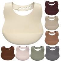 China BPA Free Waterproof Silicone Baby Bib With Food Catcher Baby Silicone Bib for sale