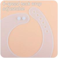China BPA Free Waterproof Silicone Baby Bib With with Food Catcher Baby Silicone Bibs Wholesale Feeding Supplies for sale