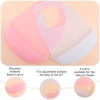 China BPA Free Waterproof Silicone Baby Bib With with Food Catcher Baby Silicone Bibs Wholesale Feeding Supplies for sale