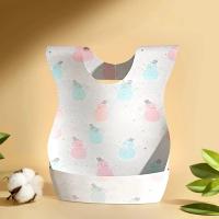 China Fancy Infant Drool Bibs Eating Travel Nonwoven Printed Waterproof Disposable for sale