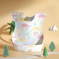 China Fancy Infant Drool Bibs Eating Travel Nonwoven Printed Waterproof Disposable for sale