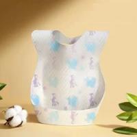 China Fancy Infant Drool Bibs Eating Travel Nonwoven Printed Waterproof Disposable for sale