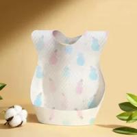 China Fancy Infant Drool Bibs Eating Travel Nonwoven Printed Waterproof Disposable for sale