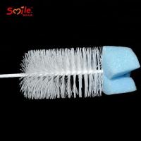 China Portable Infant Bottle Brush Baby Bottle Nipple Brush With Sponge for sale