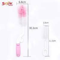 China Nylon Infant Bottle Brush Cup Cleaning Tool 360 Degrees Nipple Cleaner for sale
