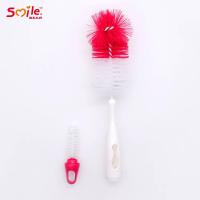 China Multifunction Infant Bottle Brush 2 In 1 360 Degree Cleaning Glass Feeding Bottle Brush for sale