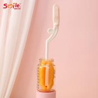 China Milk Feeding Bottle Cleaning Brush 360 Degree Cleaning Sponge 2 Piece Set for sale