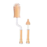China 360 Degree Infant Bottle Brush Rotating Silicone Baby Bottle Nipple Brush for sale