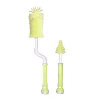 China 360 Degree Infant Bottle Brush Rotating Silicone Baby Bottle Nipple Brush for sale