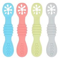 China Food Grade Toddler Training Spoon Without BPA Silicone Baby Spoon for sale