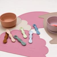 China Food Grade Toddler Training Spoon Without BPA Silicone Baby Spoon for sale