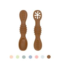 China Food Grade Toddler Training Spoon Without BPA Silicone Baby Spoon for sale