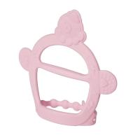 China Factory direct sales of baby silicone teether round ing strap-on baby chews solid teeth gutta for sale