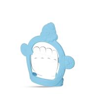China Factory direct sales of baby silicone teether round ing strap-on baby chews solid teeth gutta for sale