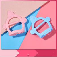 China Factory direct sales of baby silicone teether round ing strap-on baby chews solid teeth gutta for sale