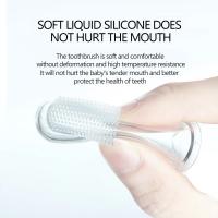China Wholesale transparent teething food grade liquid silicone Baby finger toothbrush for sale