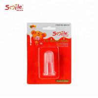 China Wholesale transparent teething food grade liquid silicone Baby finger toothbrush for sale