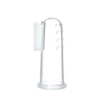China Wholesale transparent teething food grade liquid silicone Baby finger toothbrush for sale