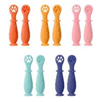 China BPA Free 100% Safety Eco-friendly Chewing Silicone Baby Training Spoon for sale