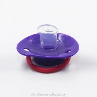 China Custom made Logo and patterns cute style various colors plastic material personalized baby pacifier with silicone nipple for sale