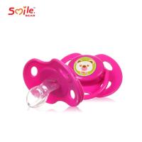 China Pop Silicone Nipple Pacifier Baby Custom Made With Blue Round Head for sale