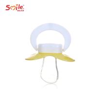 China Pop Silicone Nipple Pacifier Baby Custom Made With Blue Round Head for sale