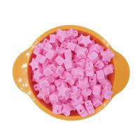 China 15 colours Factory wholesale food grade silicone baby molars five-pointed star 15mm pendant teether  fashion beads for sale