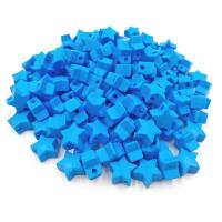 China 15 colours Factory wholesale food grade silicone baby molars five-pointed star 15mm pendant teether  fashion beads for sale