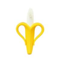 China Food Grade Banana Shape Teether  Toothbrush  BPA Free Silicone Baby Teether for sale