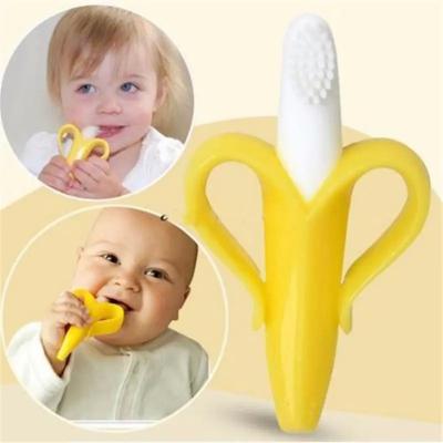 China Wholesale BPA Free Soft Safe Toothbrush Chew Toys Toothbrush Baby Silicone Teether for sale