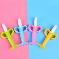 China Wholesale BPA Free Soft Safe Toothbrush Chew Toys Toothbrush Baby Silicone Teether for sale