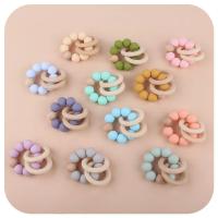 China Wholesale Custom New Design Bpa-free Silicone Toy Teether Baby Teether Beaded Bracelet Baby Teether for sale