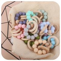 China Wholesale Custom New Design Bpa-free Silicone Toy Teether Baby Teether Beaded Bracelet Baby Teether for sale