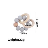China Wholesale Custom New Design Bpa-free Silicone Toy Teether Baby Teether Beaded Bracelet Baby Teether for sale