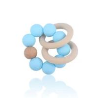 China Wholesale Custom New Design Bpa-free Silicone Toy Teether Baby Teether Beaded Bracelet Baby Teether for sale