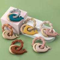 China BPA Free Baby Chewing Animal Shape Teething Toys Silicone And Wood Teether for sale
