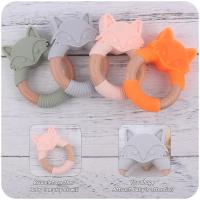 China Bpa Free New Animal Cartoon Natural Rubber  Fox Rabbit Silicone Pacifier Baby Chew Teething Teether Toy for sale