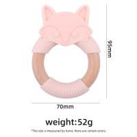China Bpa Free New Animal Cartoon Natural Rubber  Fox Rabbit Silicone Pacifier Baby Chew Teething Teether Toy for sale