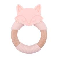 China Bpa Free New Animal Cartoon Natural Rubber  Fox Rabbit Silicone Pacifier Baby Chew Teething Teether Toy for sale