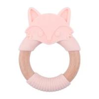 China Bpa Free New Animal Cartoon Natural Rubber  Fox Rabbit Silicone Pacifier Baby Chew Teething Teether Toy for sale