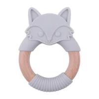 China Bpa Free New Animal Cartoon Natural Rubber  Fox Rabbit Silicone Pacifier Baby Chew Teething Teether Toy for sale