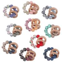 China BPA Free Silicone Beach Ring Baby Toy Teether Wholesale Wooden Baby Silicone Teethers for sale